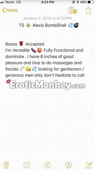 TS Alexis Parris escort reviews in Tampa